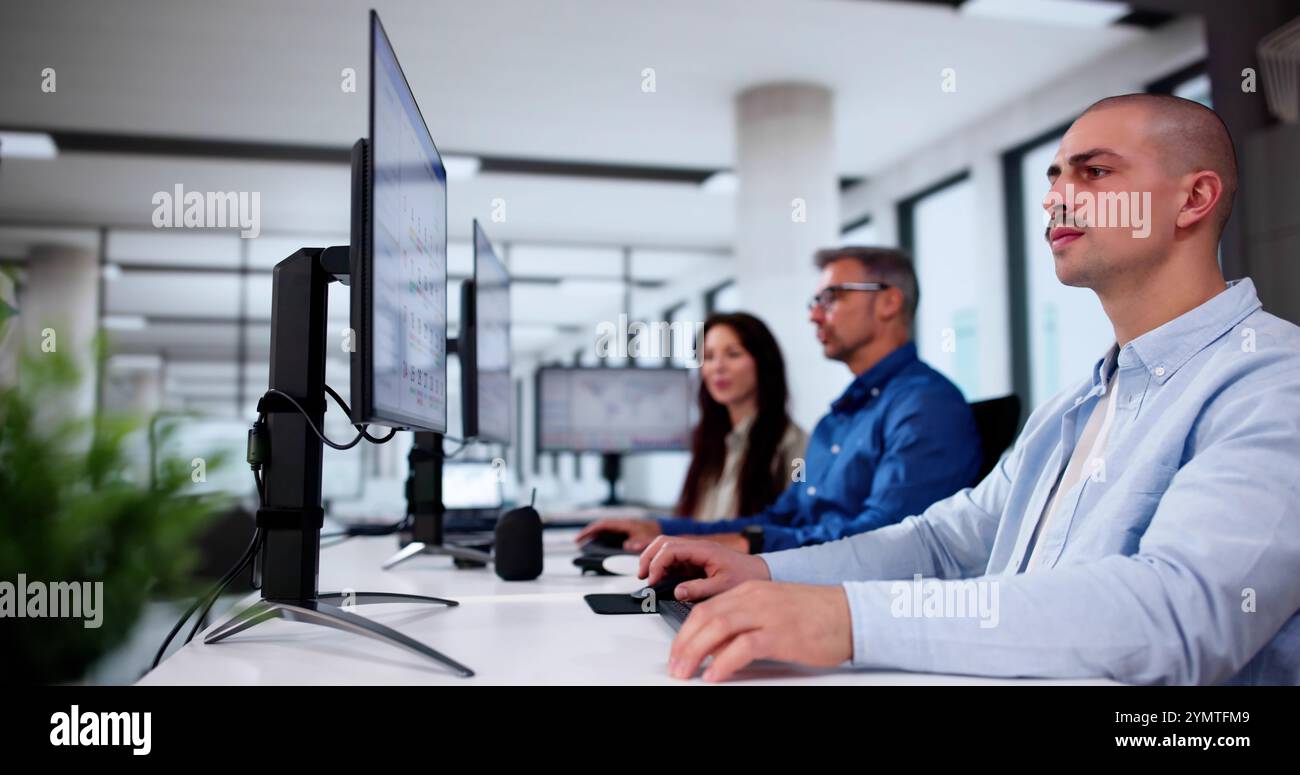 Calendar Schedule Planning Using Gantt Chart On Computer Stock Photo ...