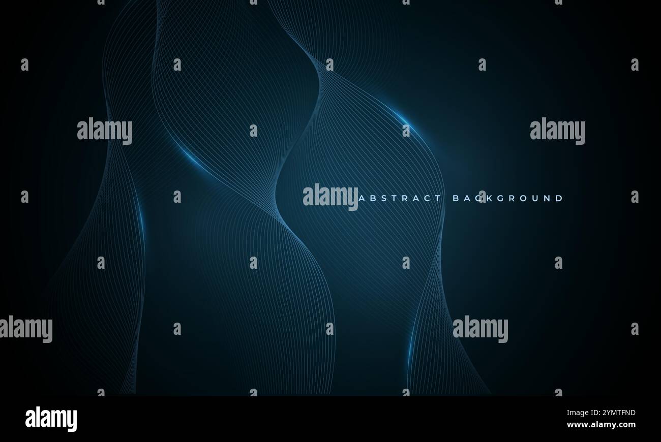 Dark blue futuristic concept abstract background. Dark technology ...