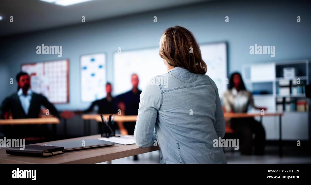 Professor Teacher Classroom Teaching Students. Education And Technology ...