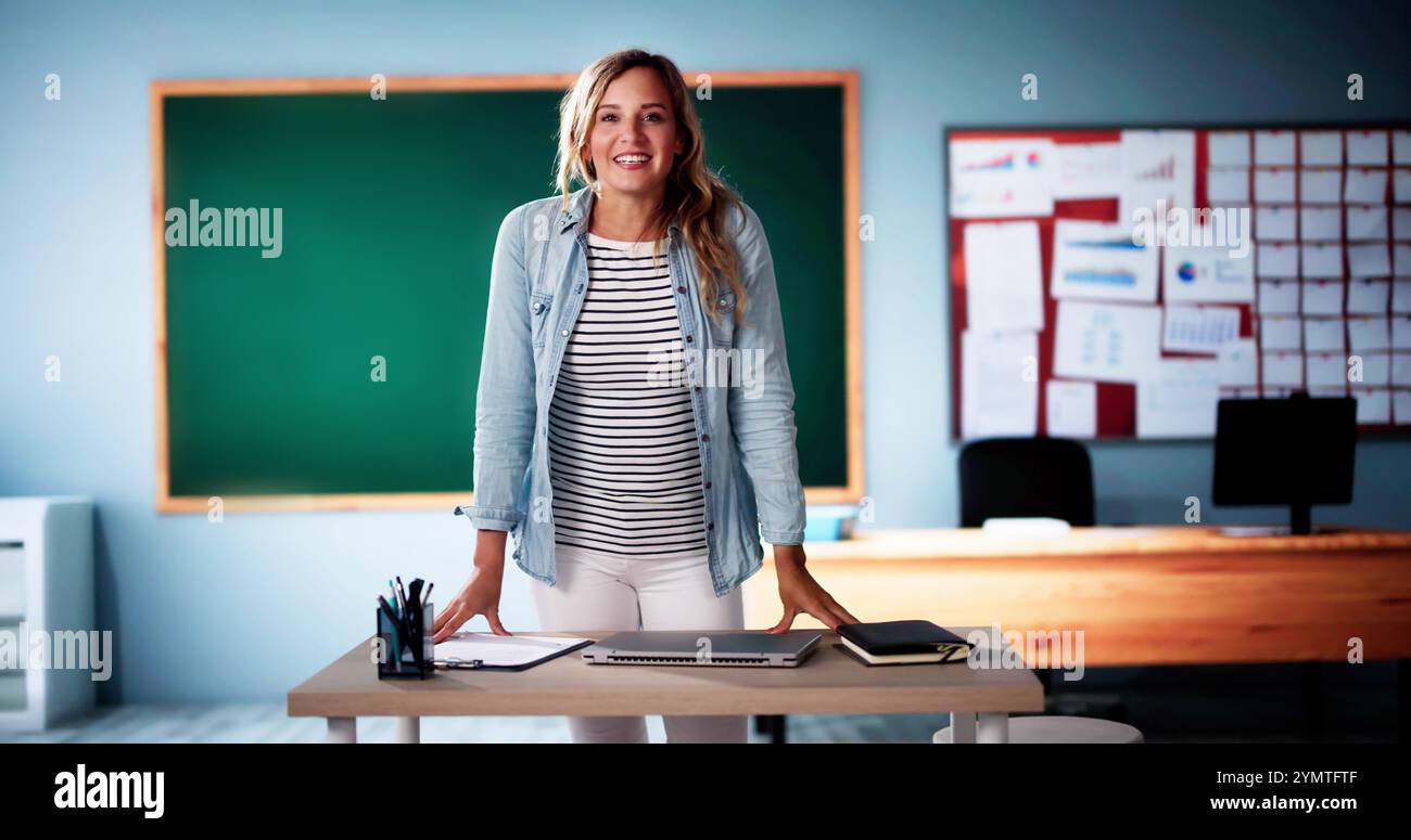 Professor Teacher Classroom Teaching Students. Education And Technology ...