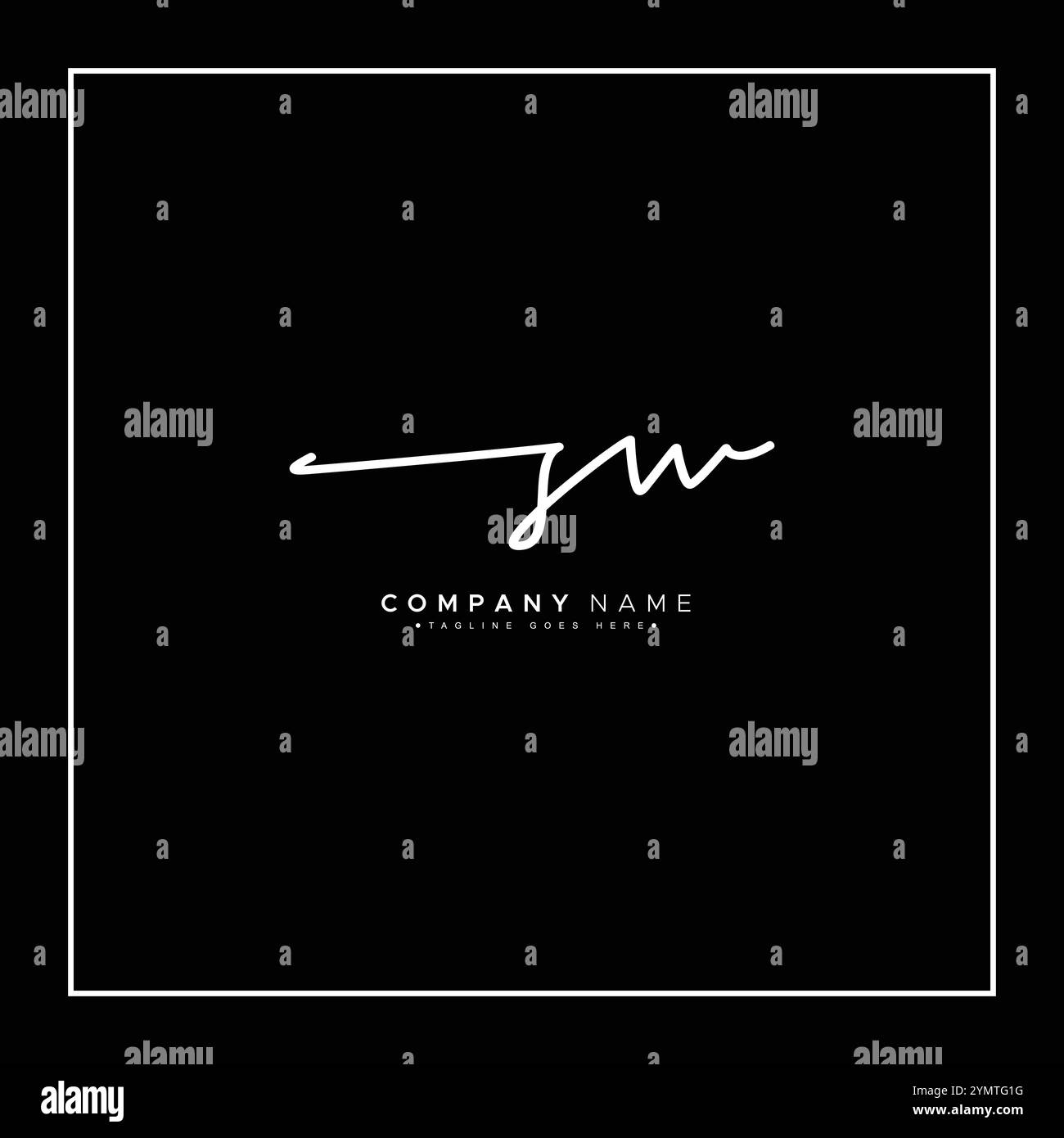 Simple Signature Logo for Alphabet SW - Handwritten Signature for ...