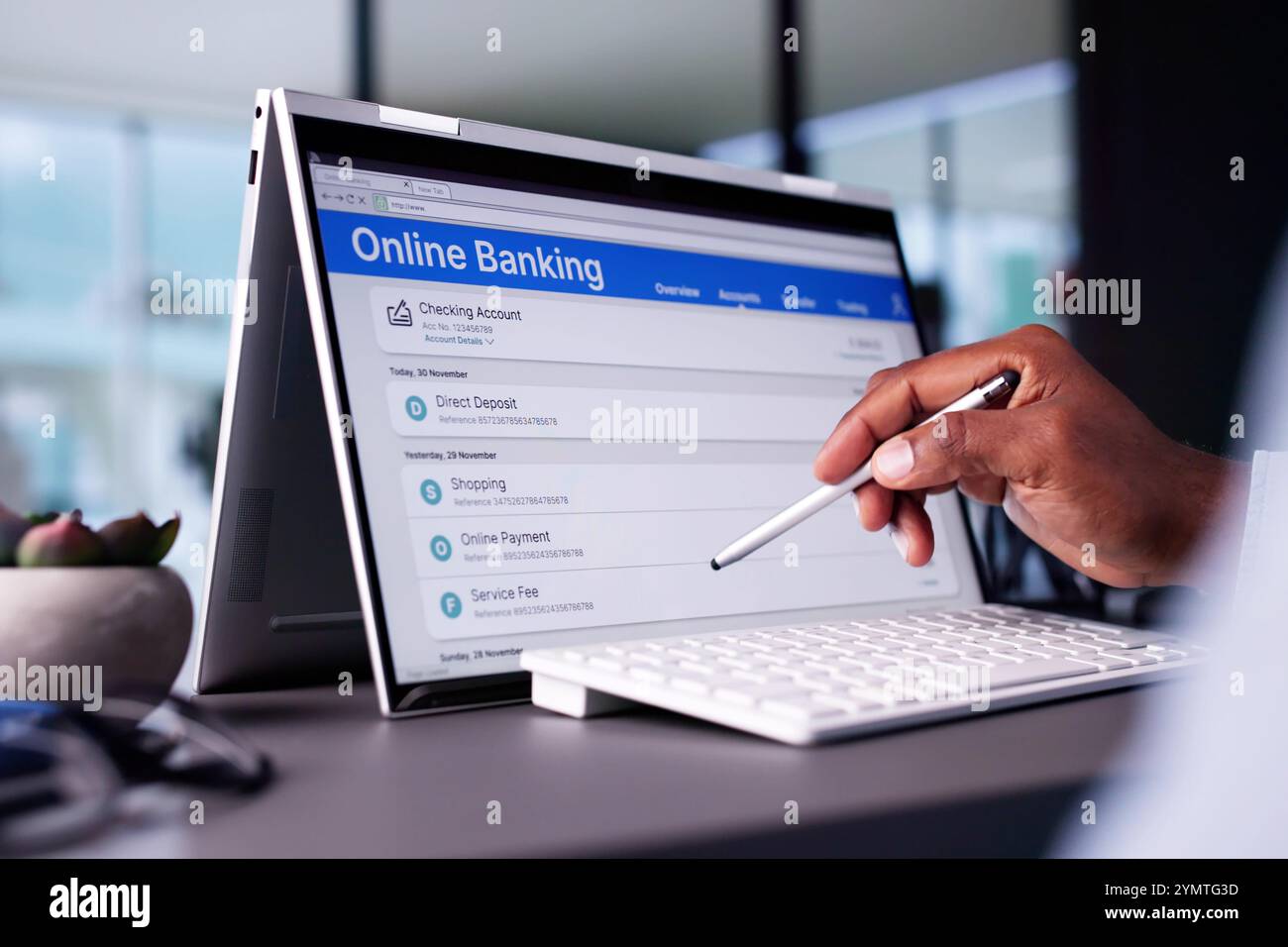 Opening internet bank account hi-res stock photography and images - Alamy