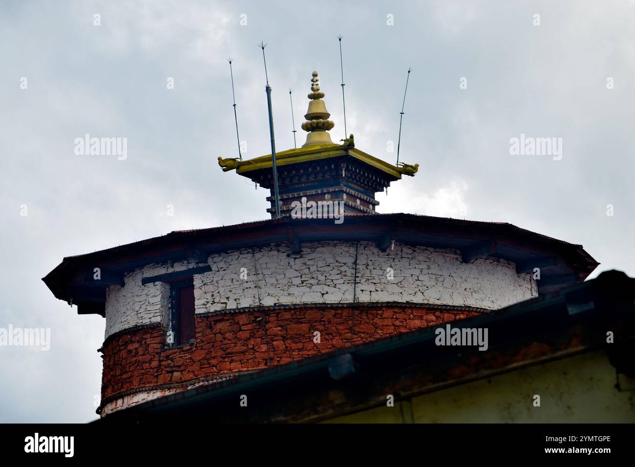 Partial view of the National Museum of Bhutan building, is a cultural ...