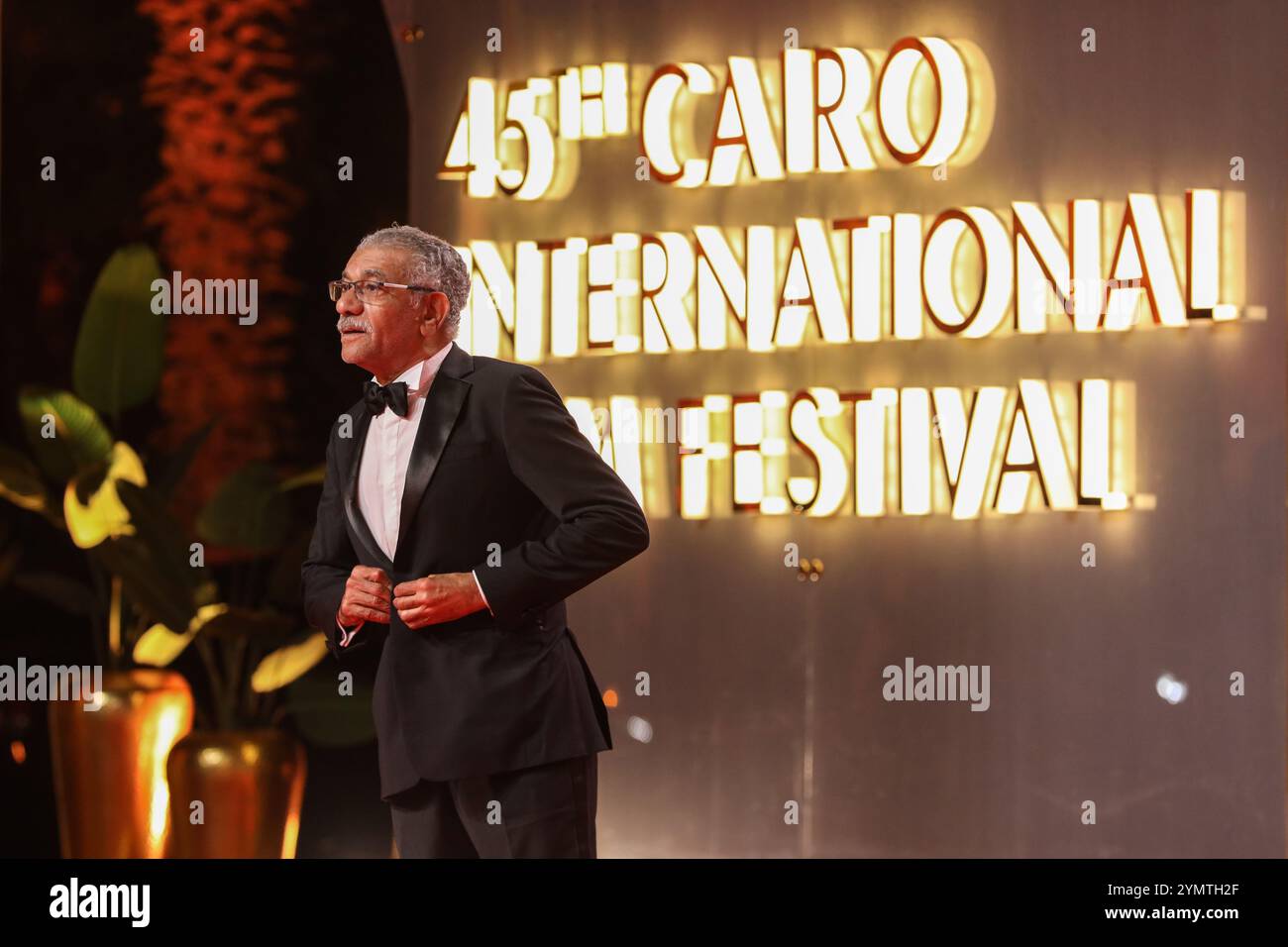 Movie star Sayed Ragb is on the red carpet at the conclusion of the ...