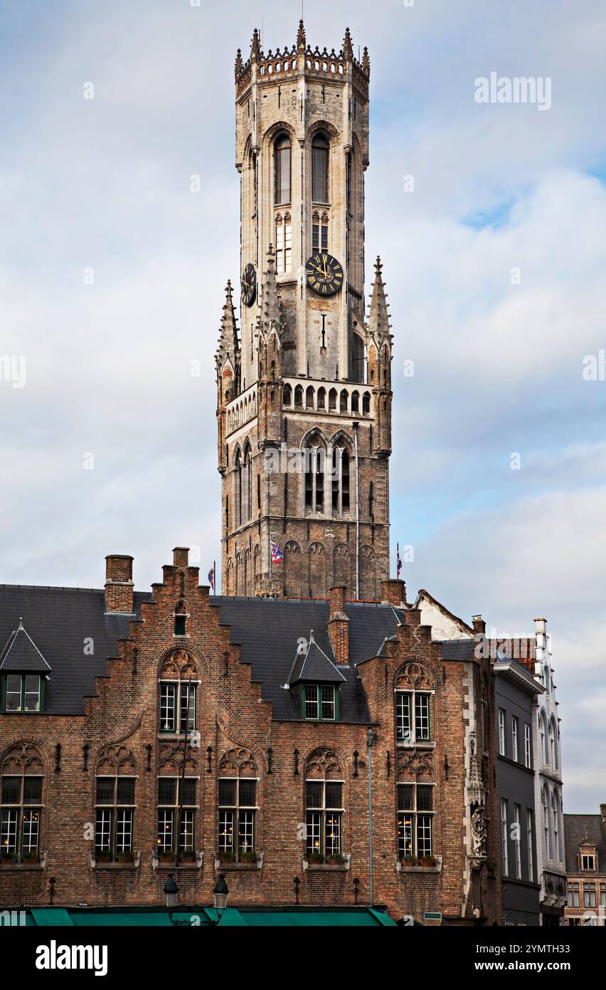 Belfort, a medieval belfry tower in Bruges, Belgium Stock Photo - Alamy