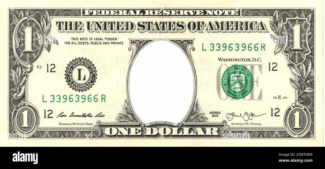No face one dollar bill Stock Photo - Alamy