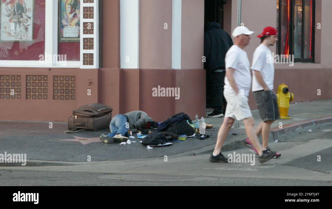 Los Angeles, California, USA 21st November 2024 Homeless Man on ...