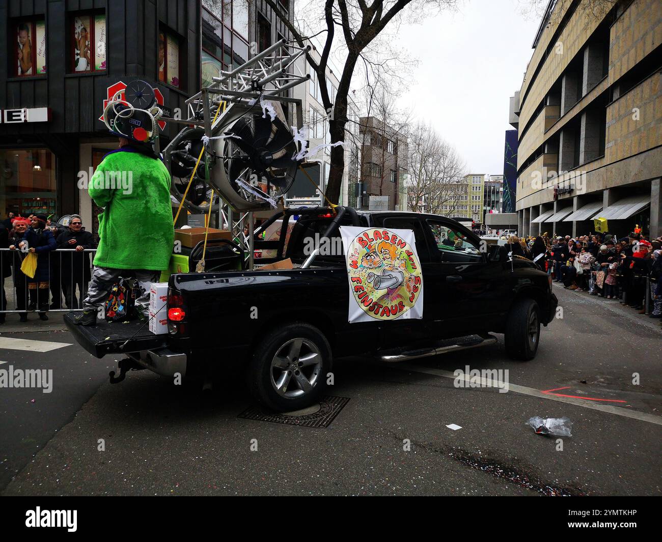 Stuttgart, Germany, 5th March 2019. A colourful parade with marching ...