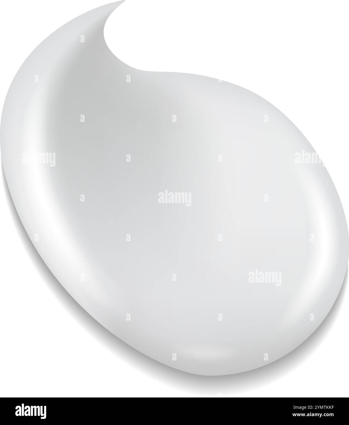 Realistic cream drop. Cosmetic milk white mockup Stock Vector Image ...