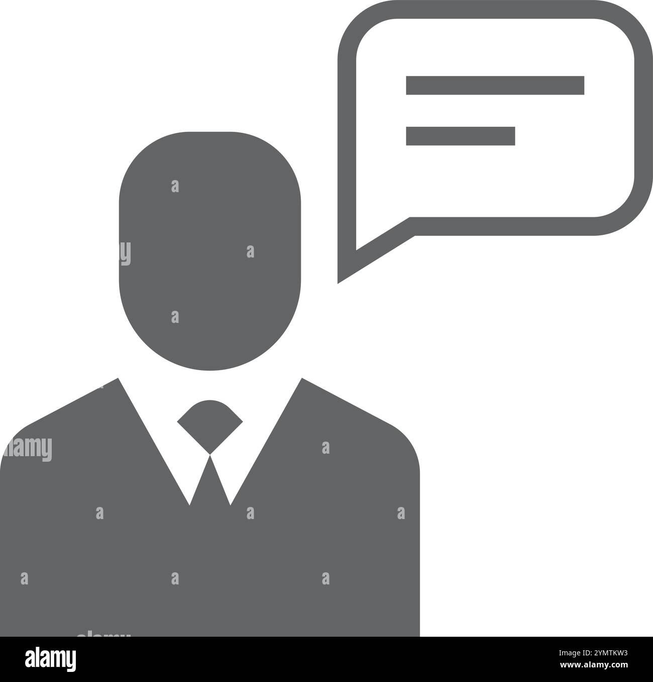 Talking businessman icon. Work communication. Manager symbol Stock ...
