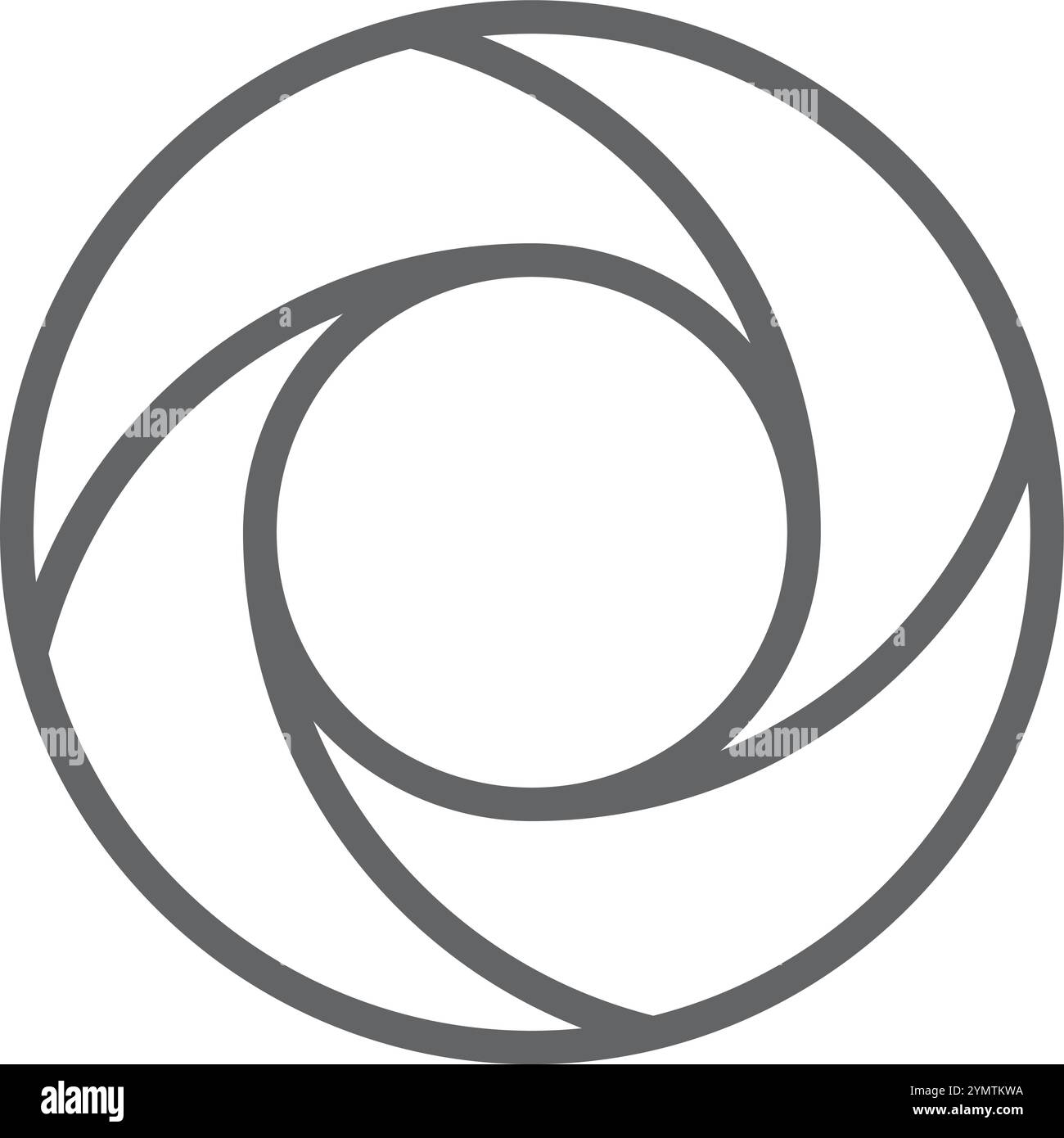 Impossible geometric shape line Black and White Stock Photos & Images ...