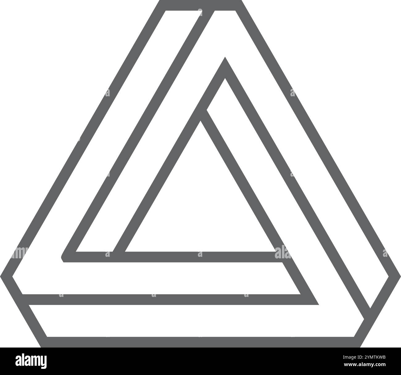 Impossible triangle shape. Unreal creative logo design Stock Vector Image & Art - Alamy