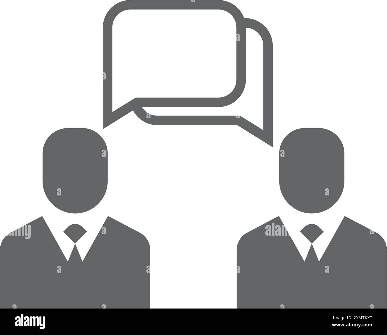 Business communication black icon. Work conversation symbol Stock ...