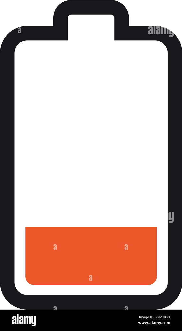 Low charge battery icon. Phone power level Stock Vector Image & Art - Alamy