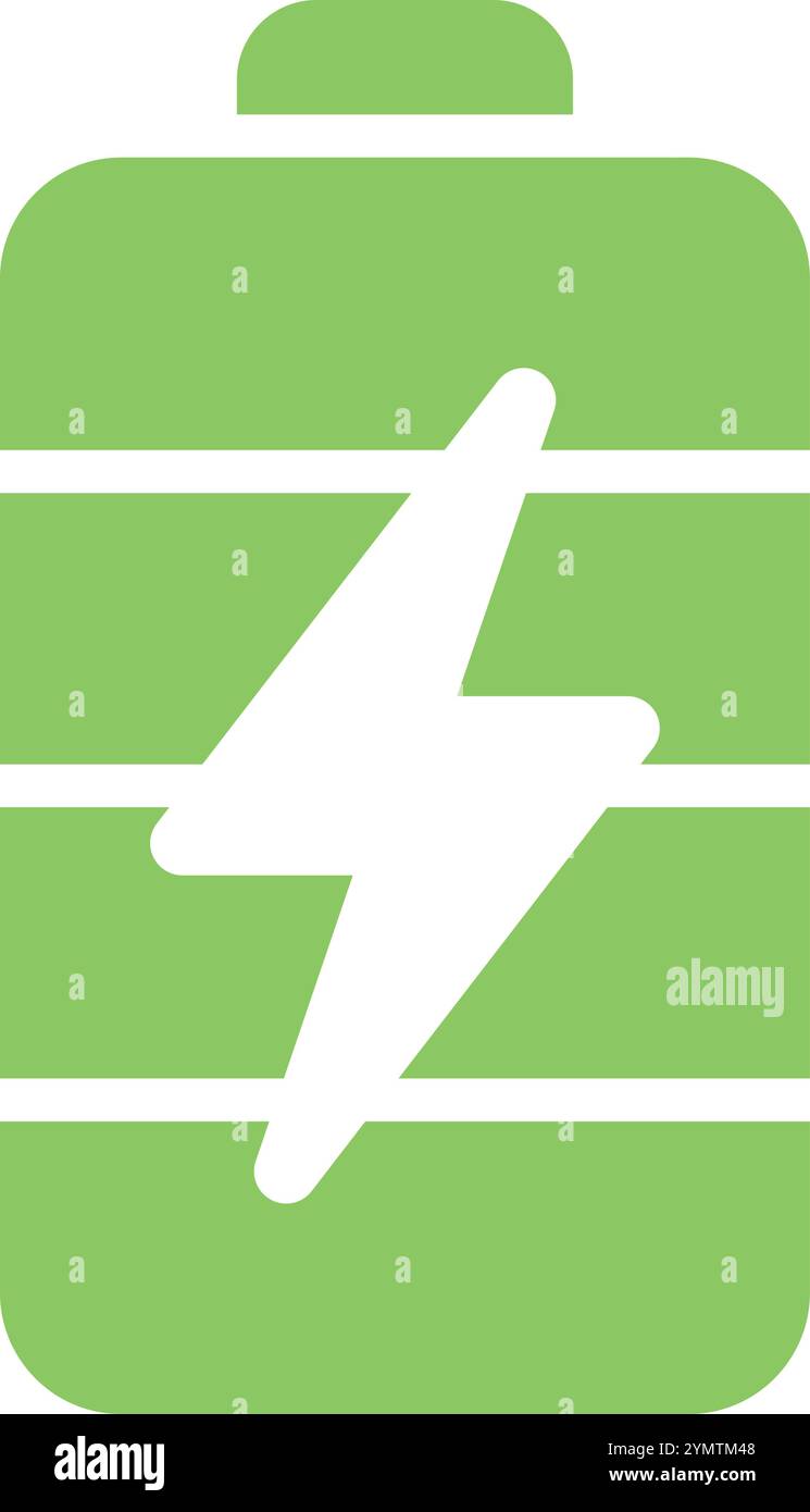 Green charge icon. Electric power battery symbol Stock Vector Image ...