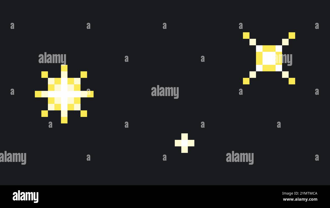Pixel art stars. Vector illustration Stock Vector Image & Art - Alamy