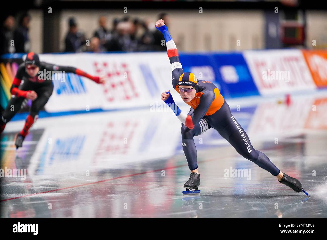 NAGANO, JAPAN - NOVEMBER 23: Tim Prins competing on the Men's 1000m ...