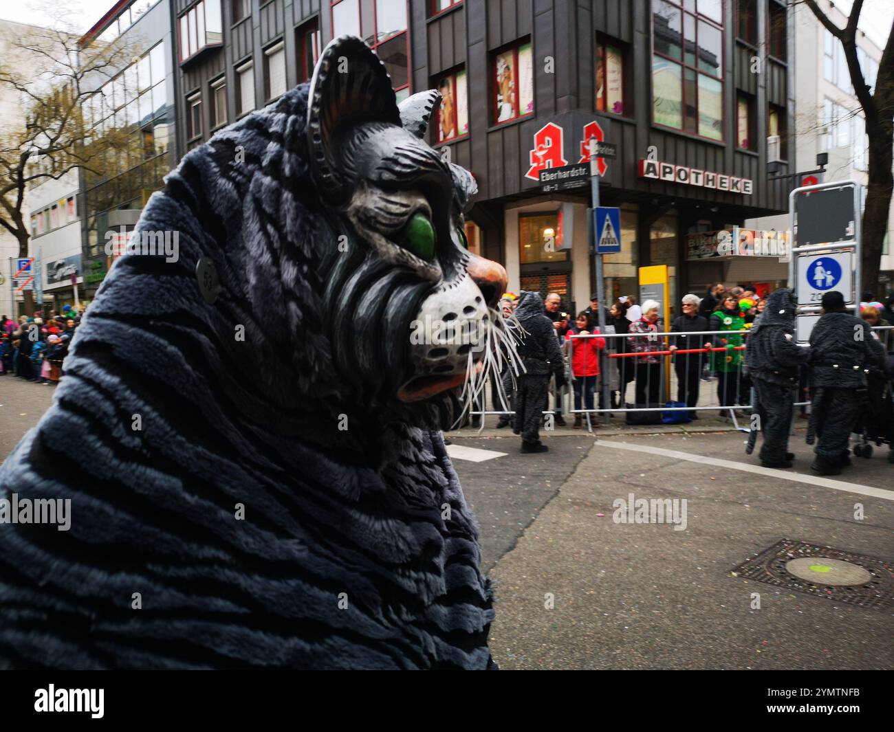 Stuttgart, Germany, 5th March 2019. A colourful parade with marching ...