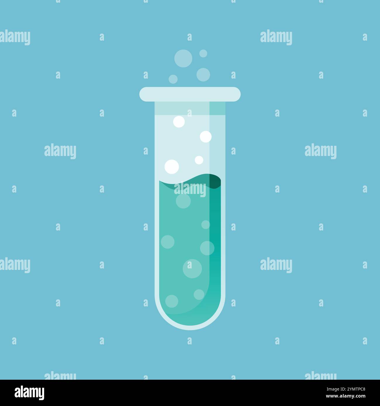Science lab bottle icon in flat style. Laboratory glassware equipment ...