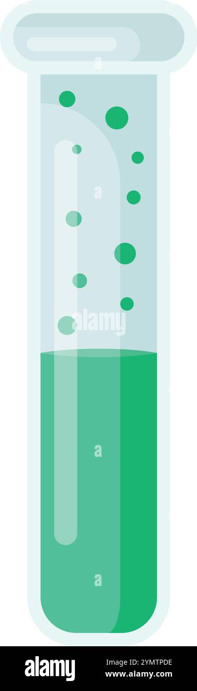 Science lab bottle icon in flat style. Laboratory glassware equipment ...