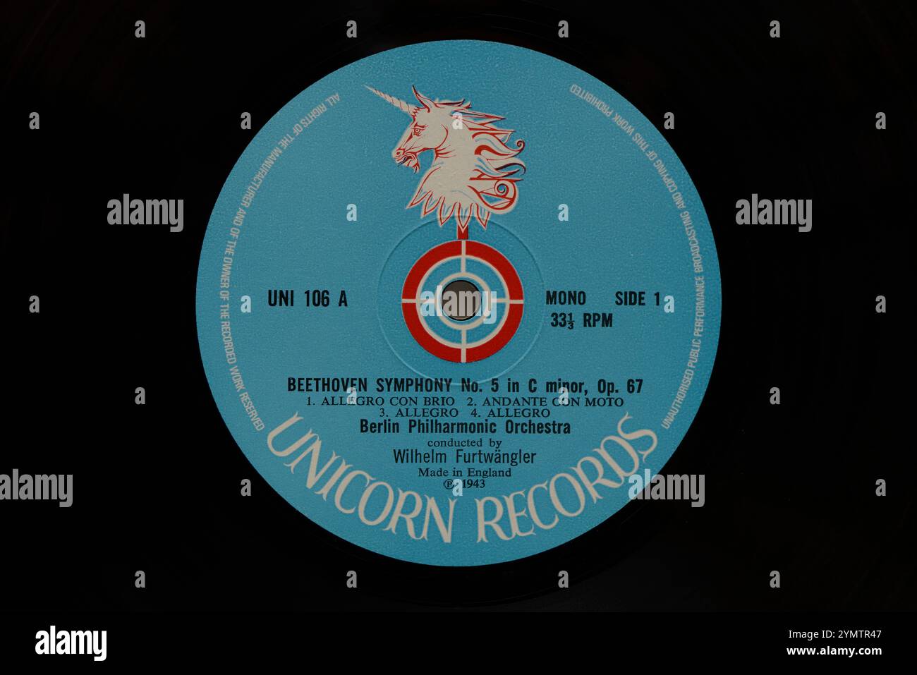 Vinitage Record Label, Berlin Philharmonic Orchestra conducted by Wilhelm Furtwängler, Unicorn ...