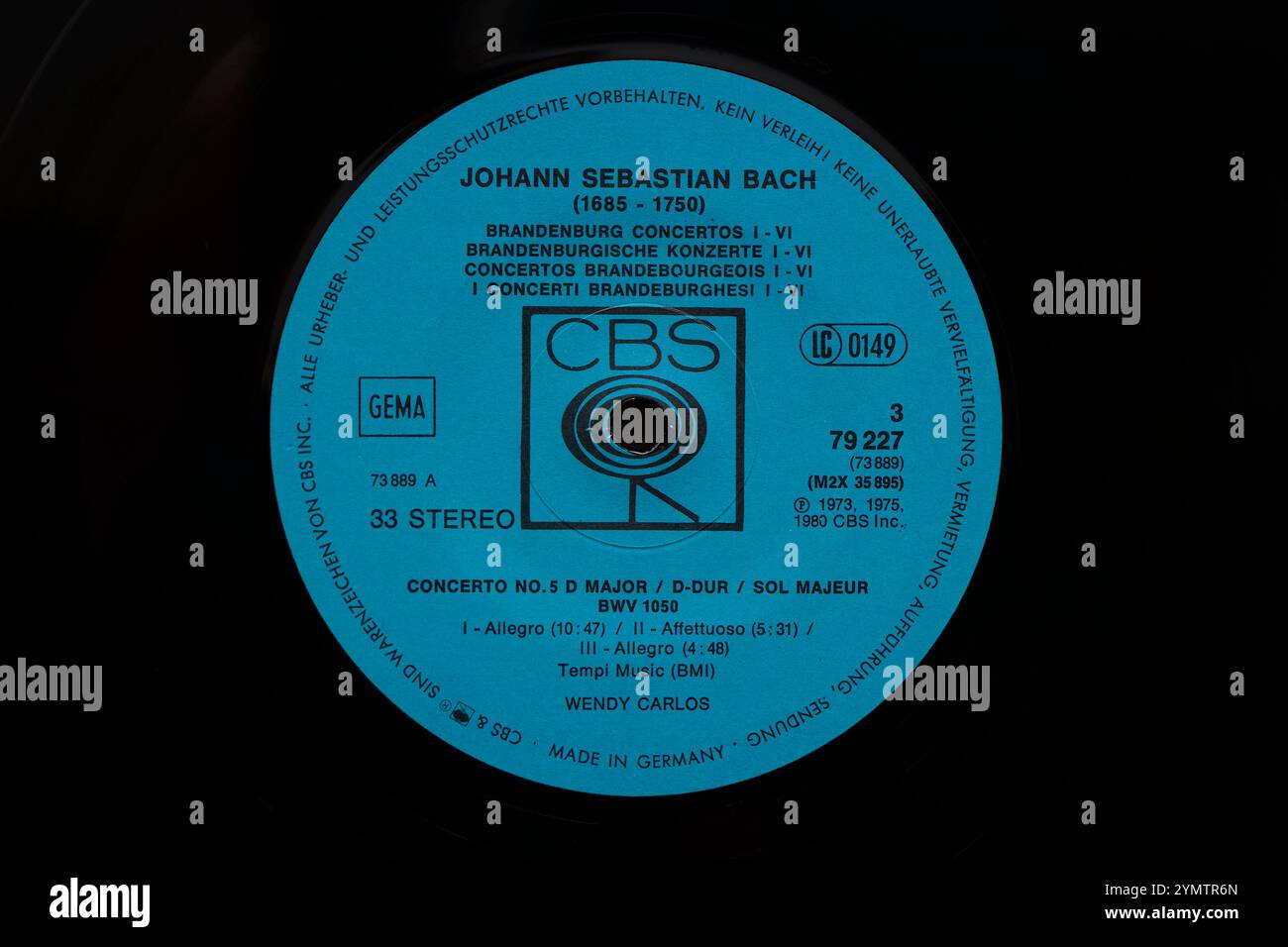 Vinitage Record Label, Wendy Carlos, Johann Sebastian Bach, CBS Records ...