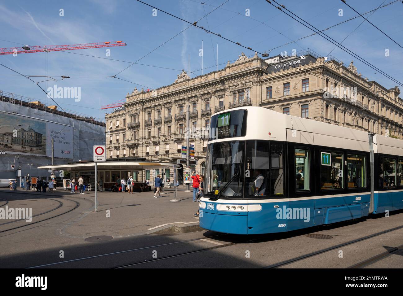 Tram on the streets of Zurich Stock Photo - Alamy