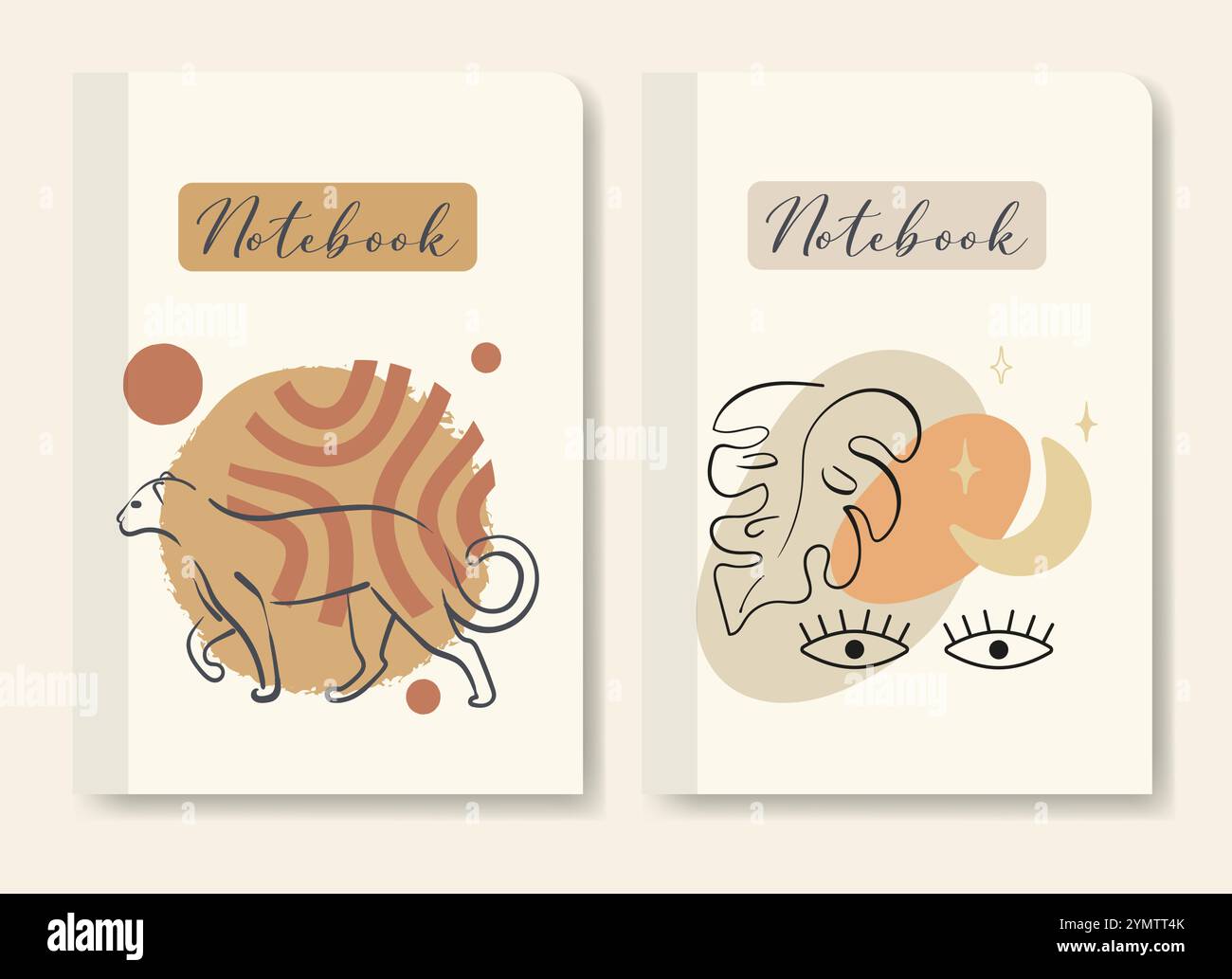 Beautiful cover design - nature simple design. Worksheet set with flora ...