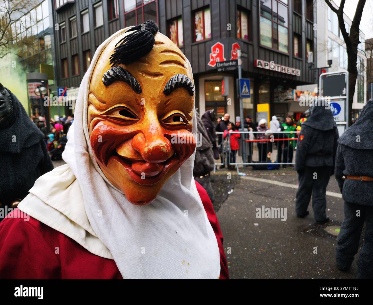 Stuttgart, Germany, 5th March 2019. A colourful parade with marching ...