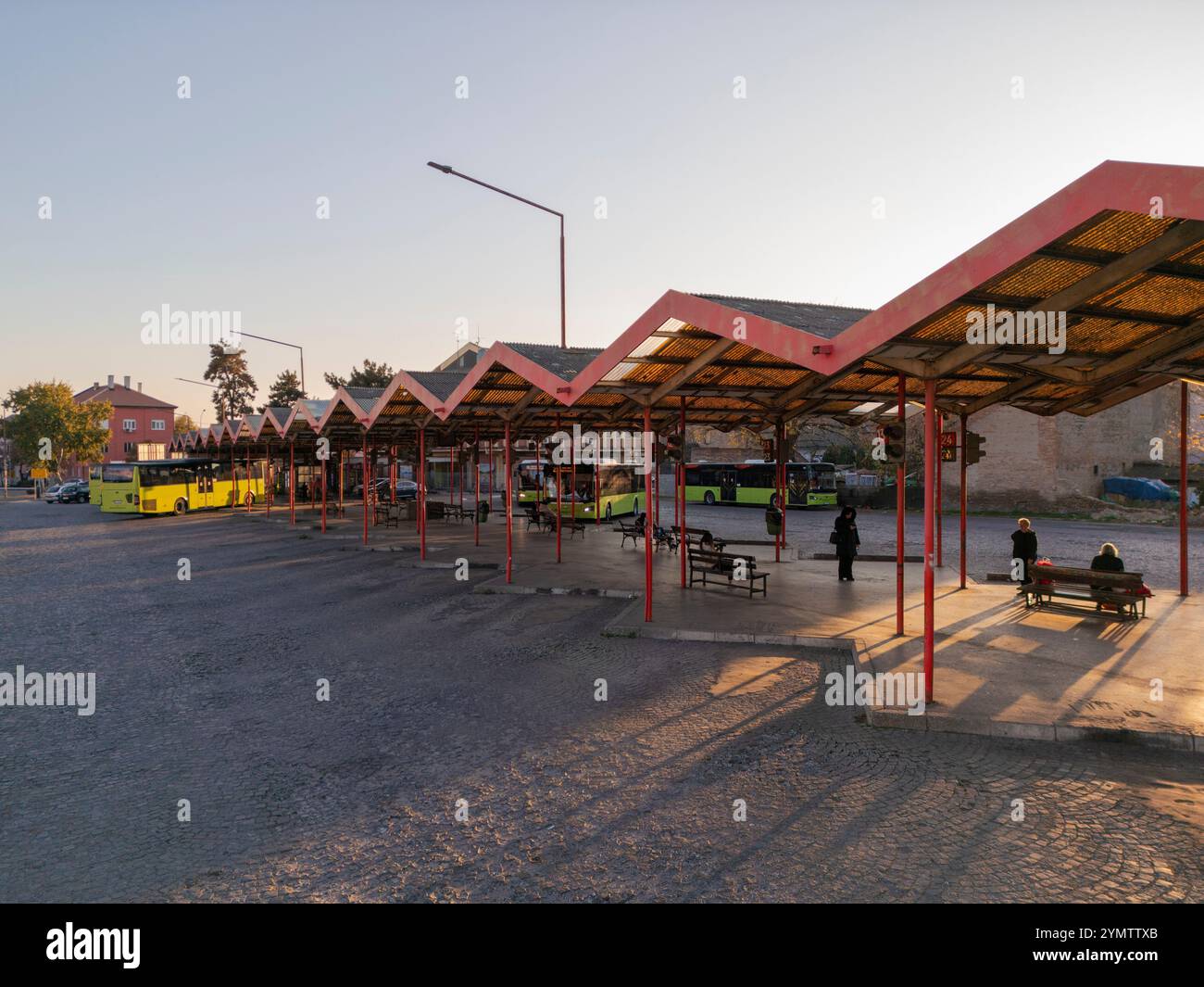 Aerial view of Pancevo main Bus Station (Glavna autobuska stanica ...