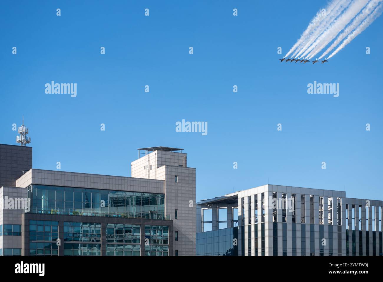 Republic of Korea Air Force Black Eagles aerobatic team performs over ...