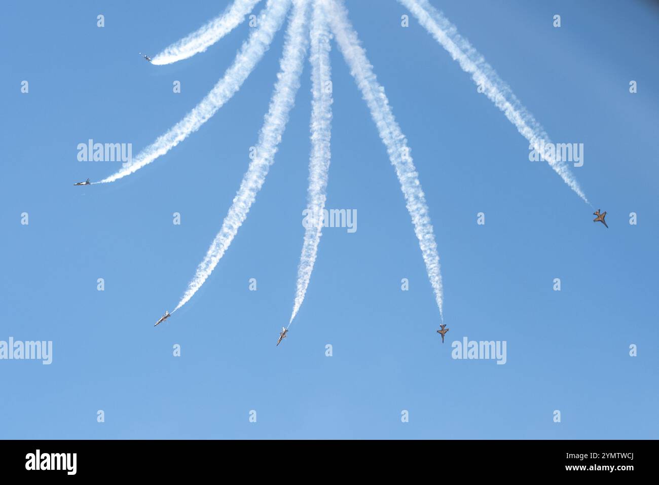 Republic of Korea Air Force Black Eagles aerobatic team performs over ...