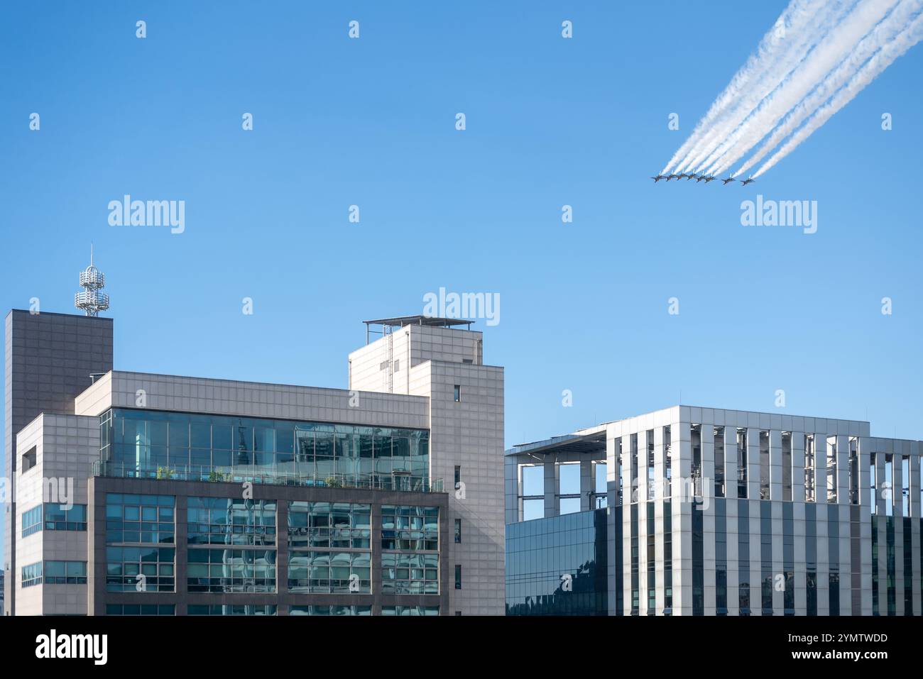 Republic of Korea Air Force Black Eagles aerobatic team performs over ...