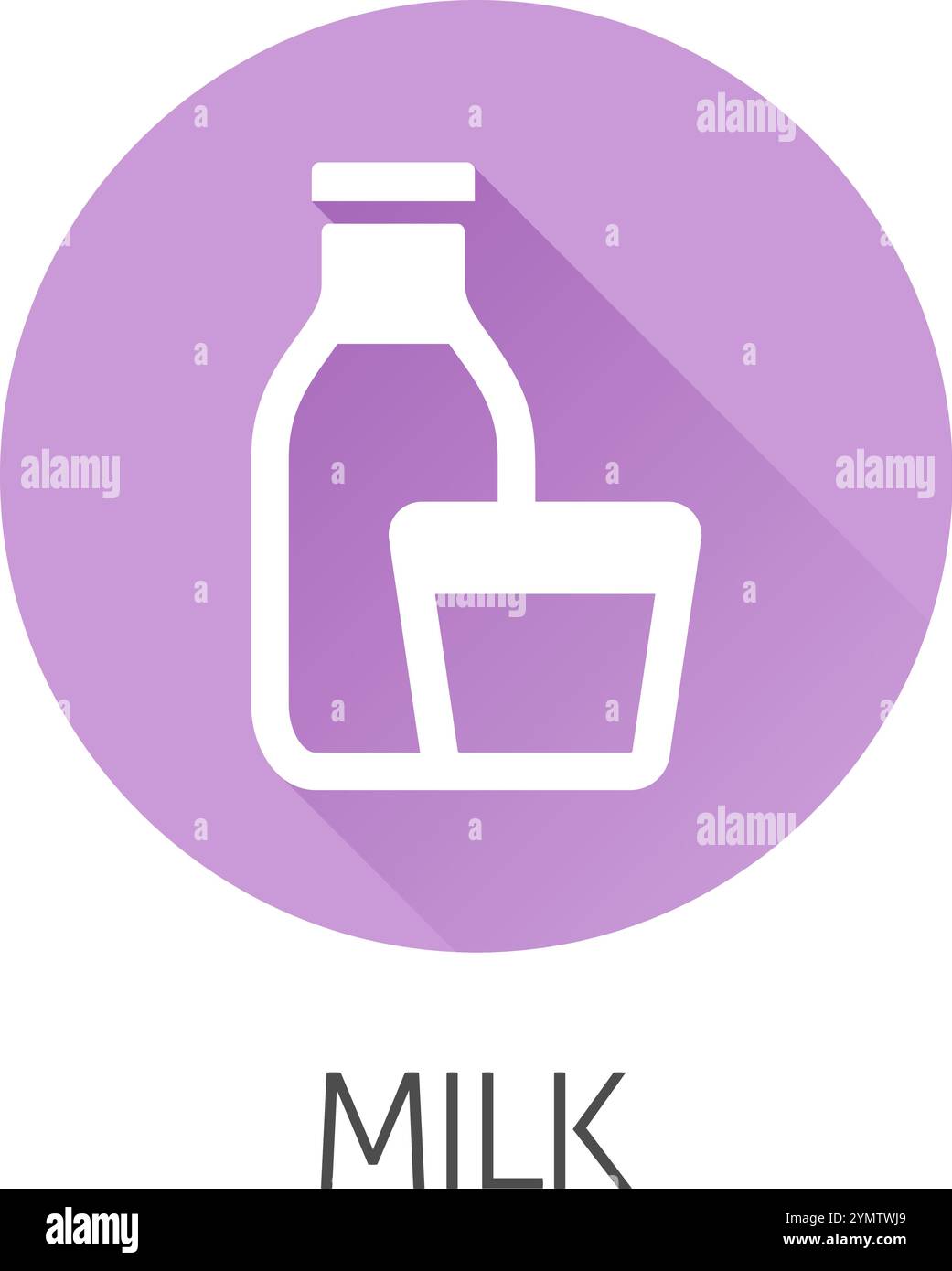 Milk Dairy Lactose Bottle Glass Food Allergy Icon Stock Vector Image ...