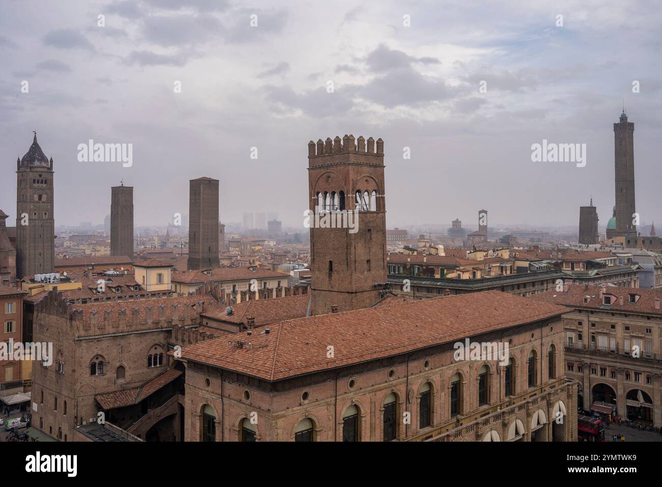 Medieval Scenery Bologna old city in Emilia Romagna in Italy Europe ...