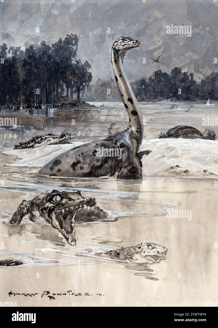 Harry Rountree (British illustrator, 1878-1950). The Lost World, The ...