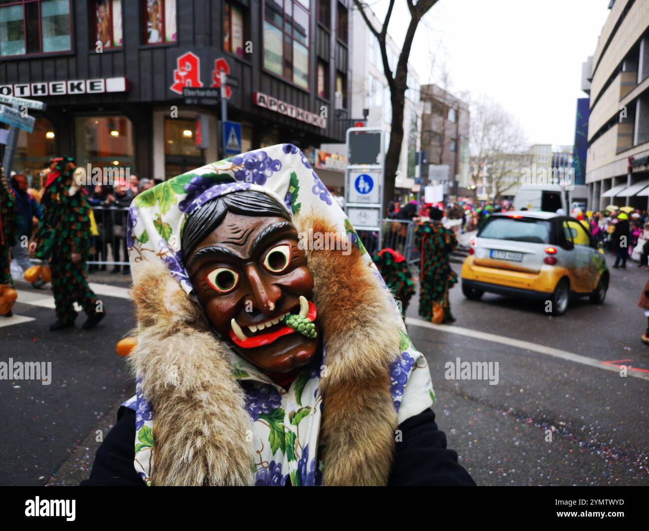 Stuttgart, Germany, 5th March 2019. A colourful parade with marching ...