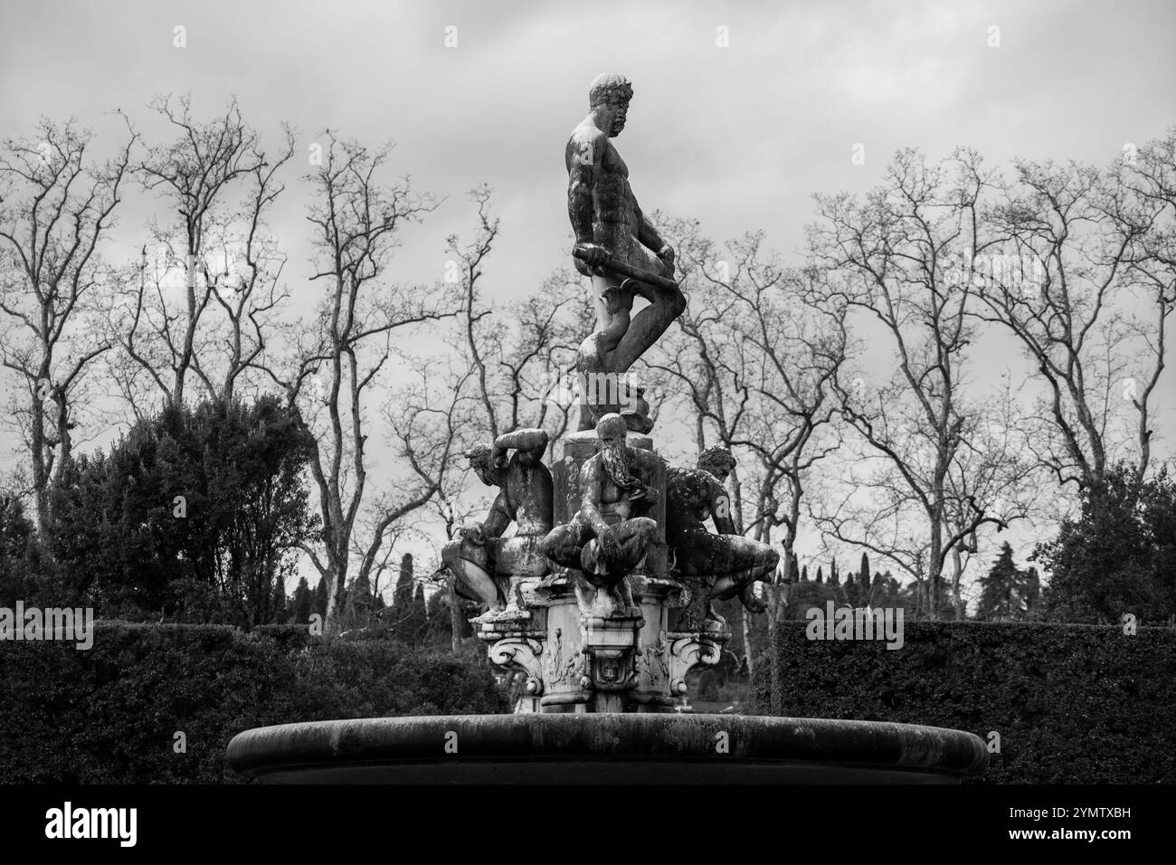 Landmark renaissance garden Black and White Stock Photos & Images - Alamy