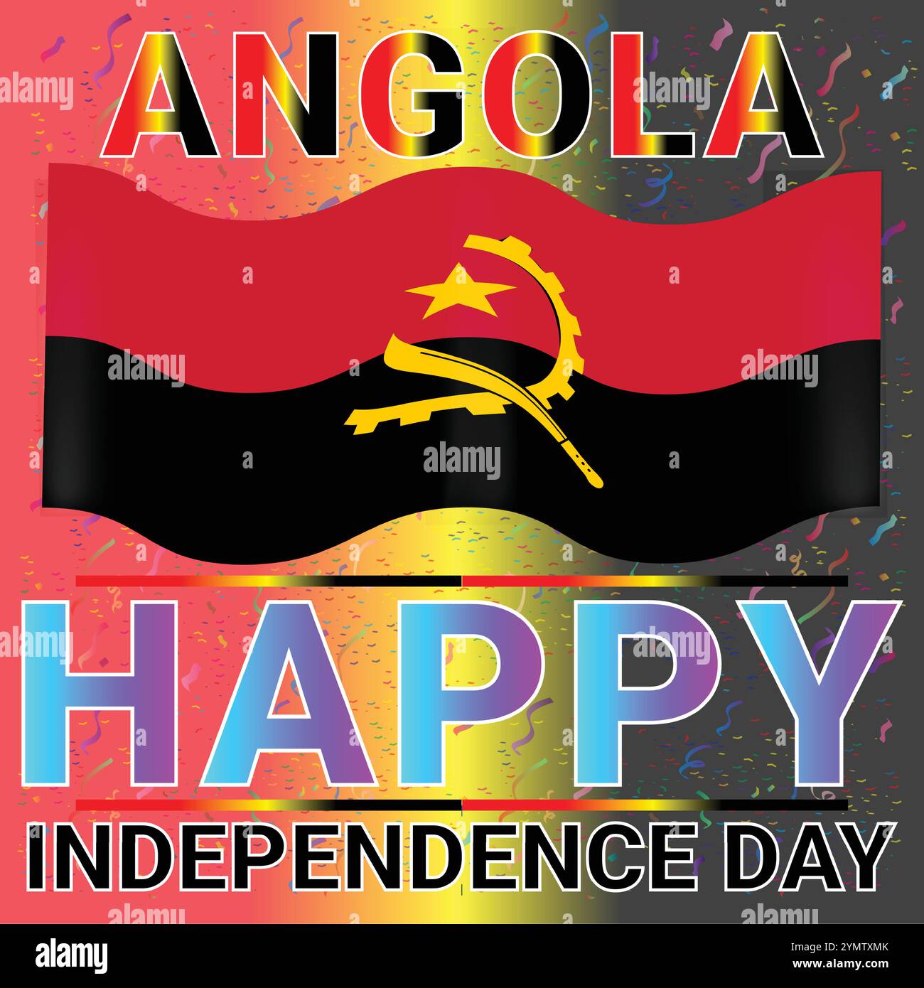 Angola independence day Stock Vector Images - Alamy
