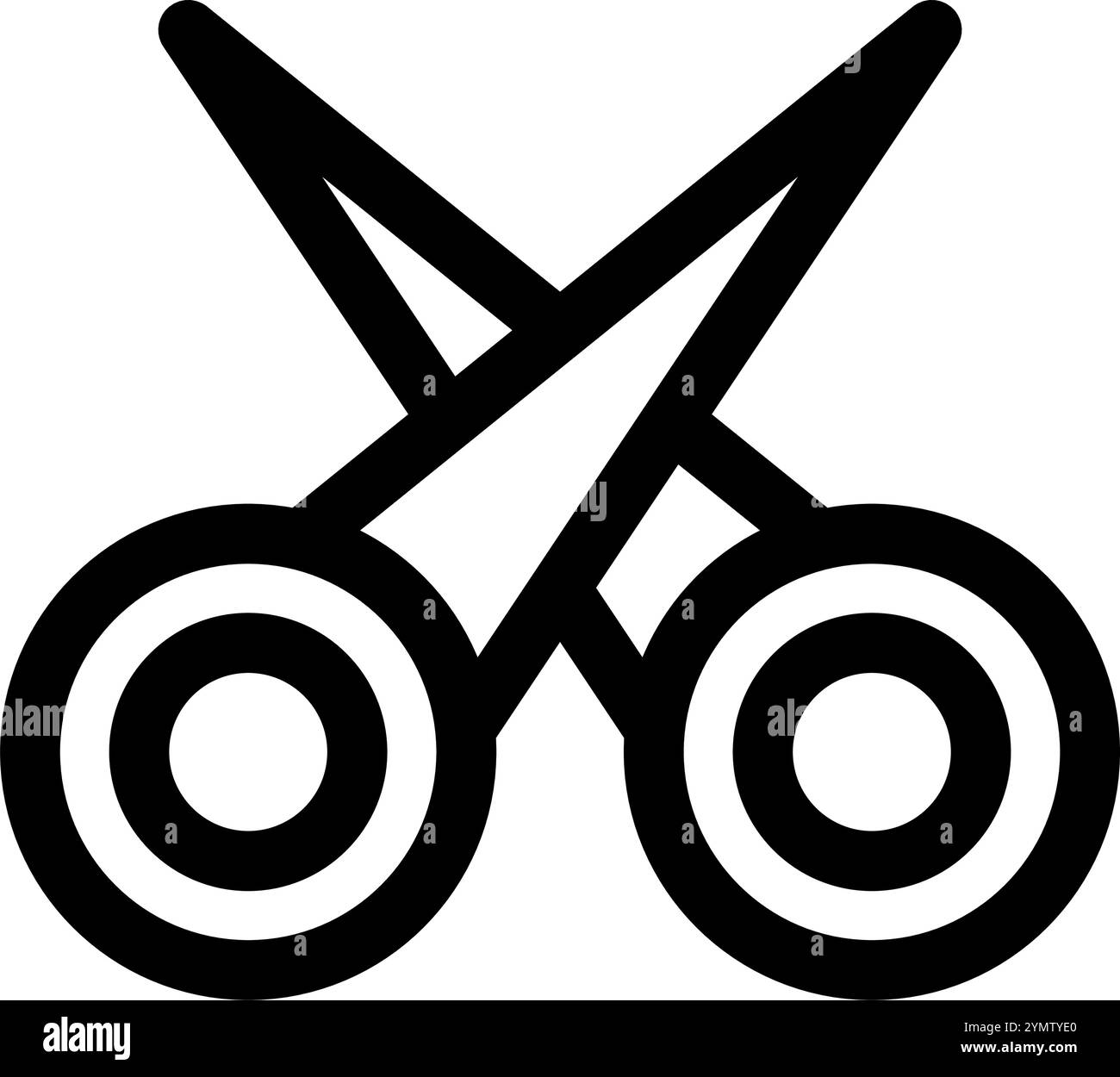 Scissors icon graphic Black and White Stock Photos & Images - Alamy