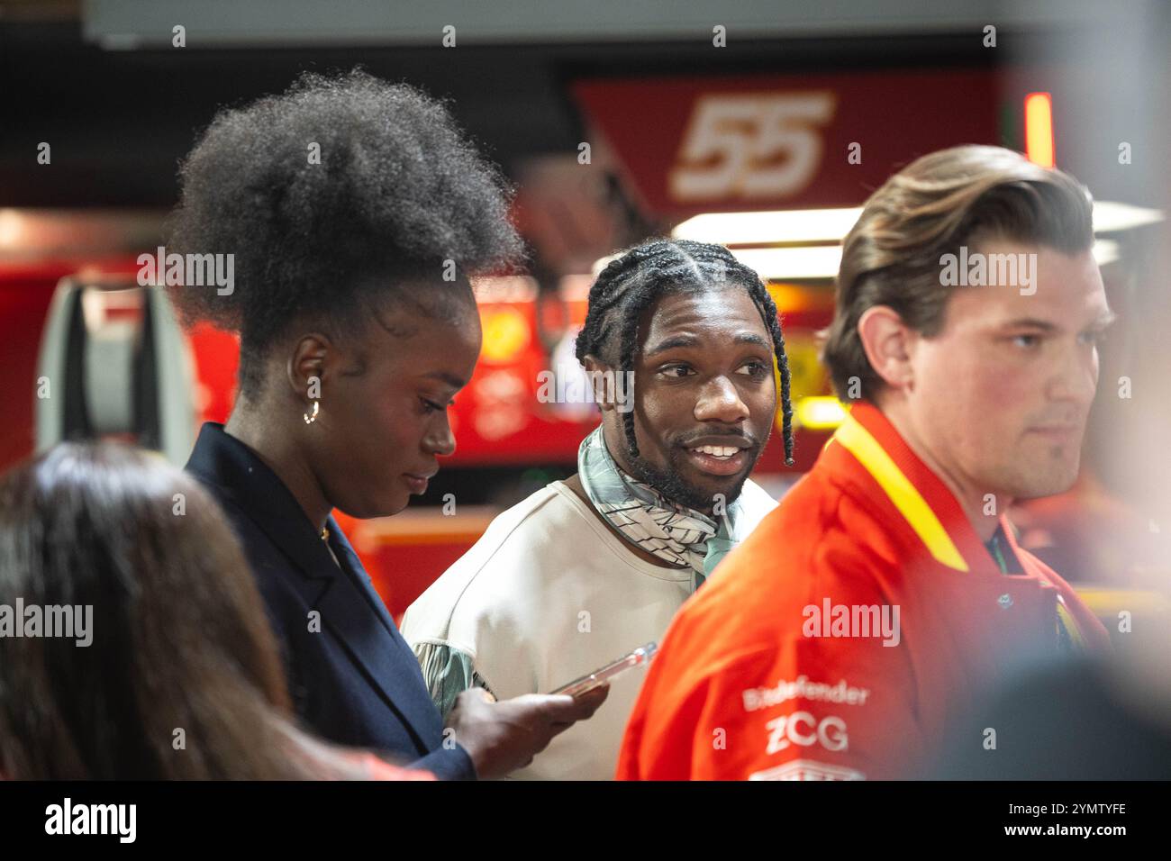 Noah Lyles, Olympiasieger im 100 Meter Lauf von Paris, und seine ...