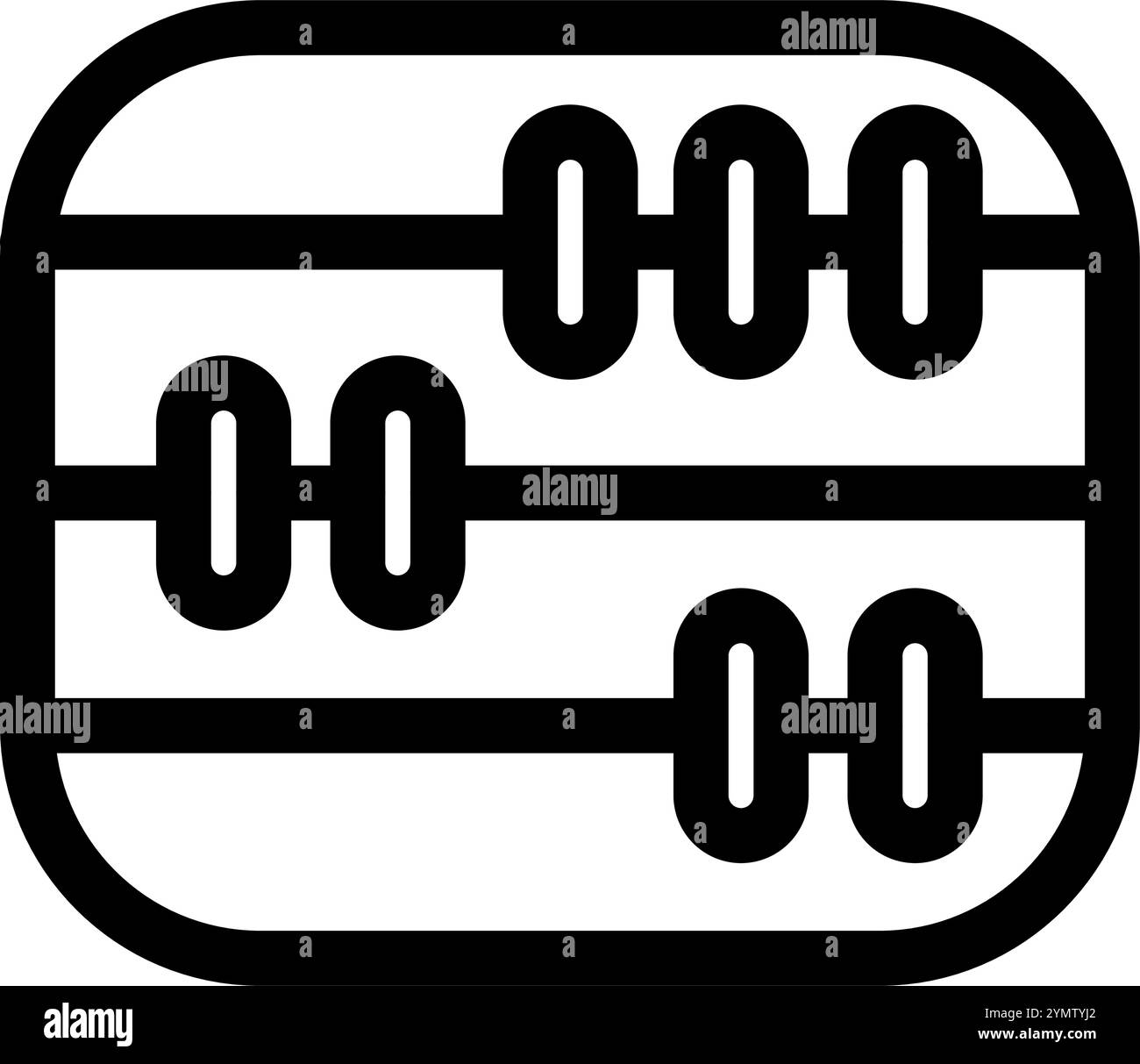 Mathematics slide rule symbol - modern education or office icon symbol ...