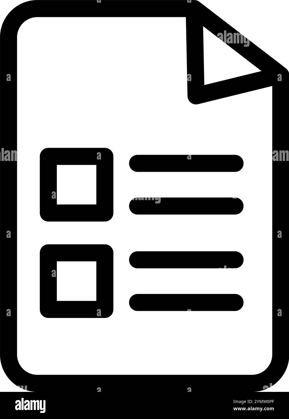 Document with bullet points icon symbol - to do or task list with ...