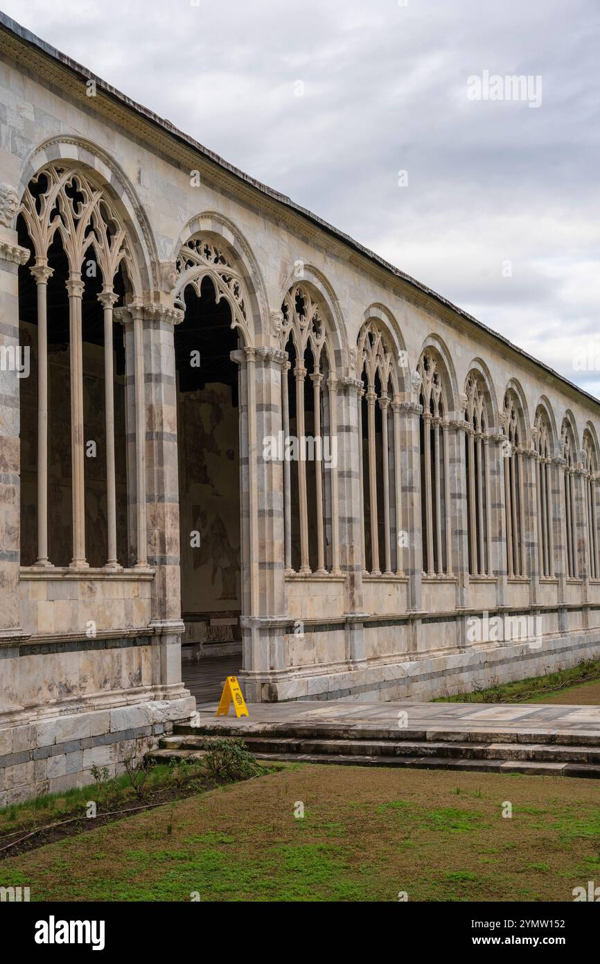 Interior of The Camposanto Monumentale, the ancient cemetery and ...