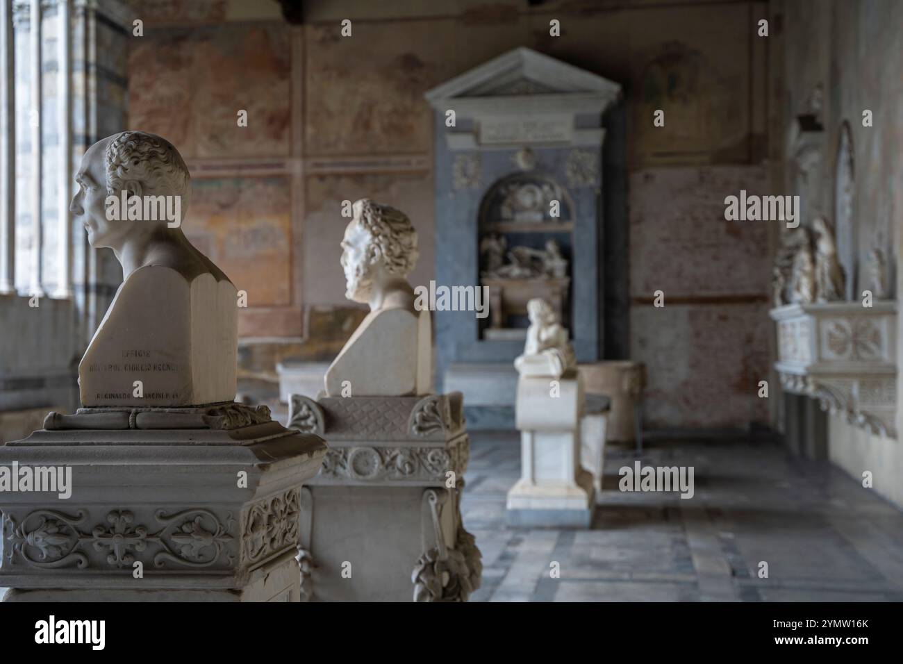 Interior of The Camposanto Monumentale, the ancient cemetery and ...