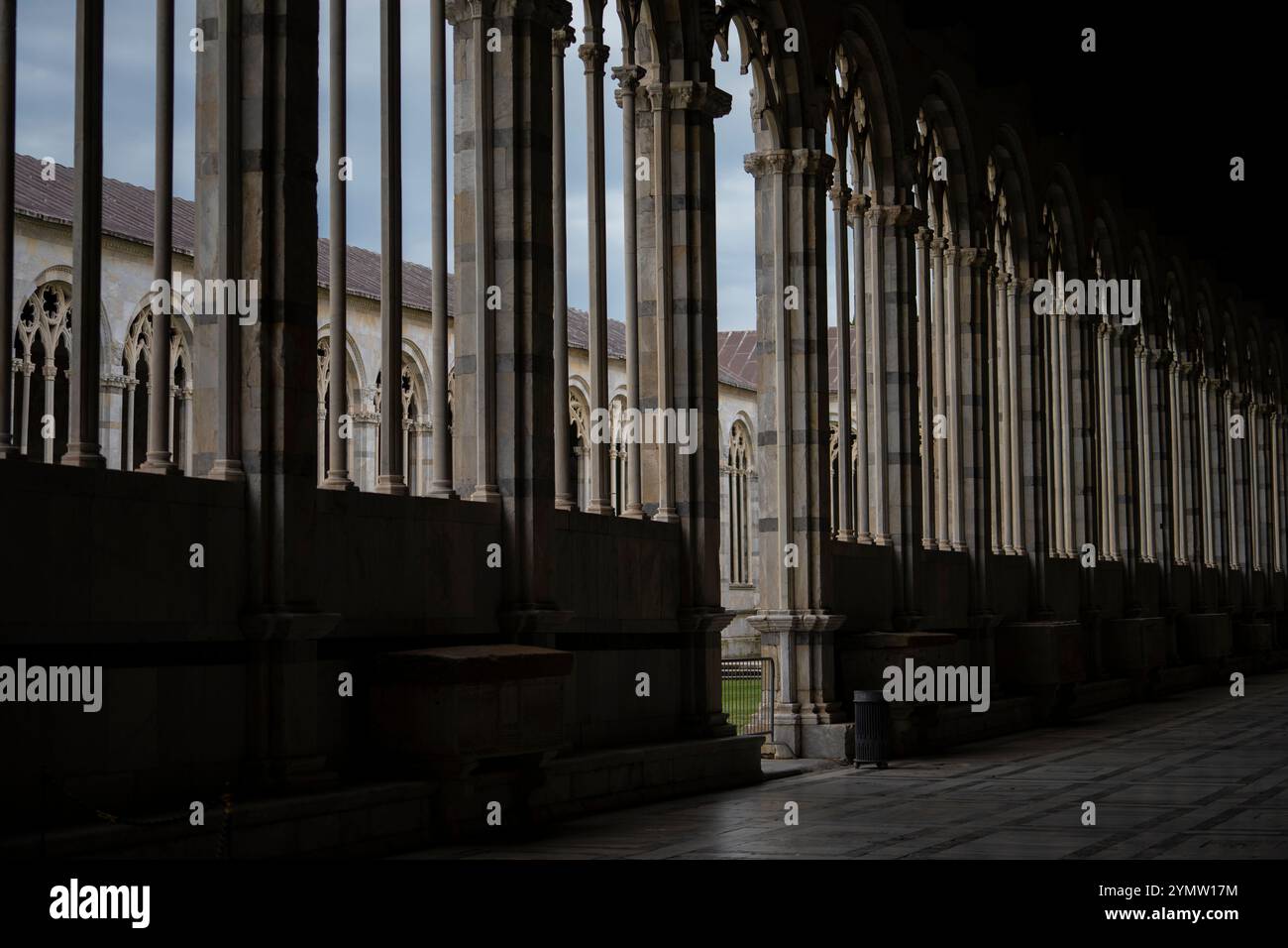 Interior of The Camposanto Monumentale, the ancient cemetery and ...