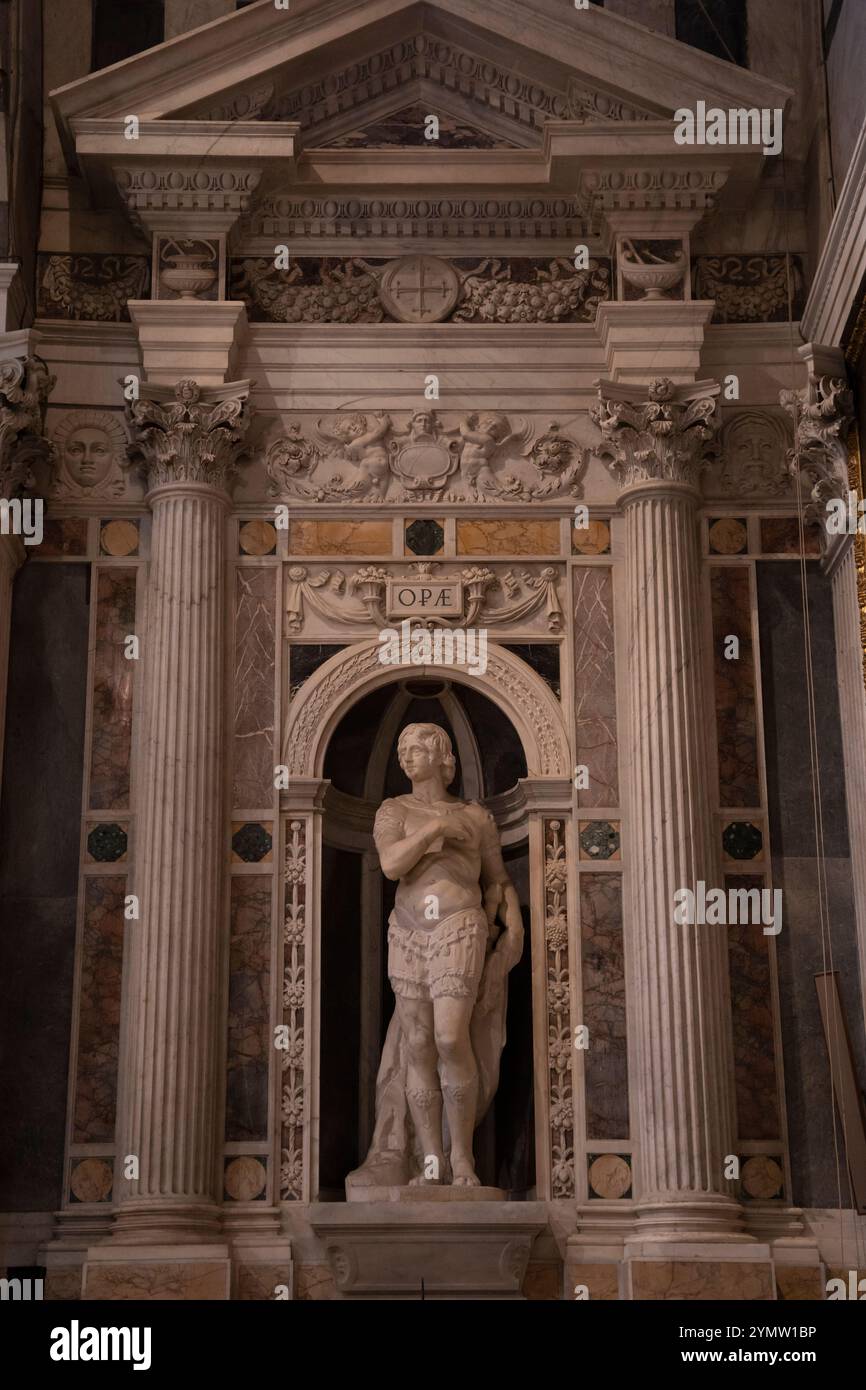 Interior view of the Pisa Cathedral (Santa Maria Assunta) on the Square ...