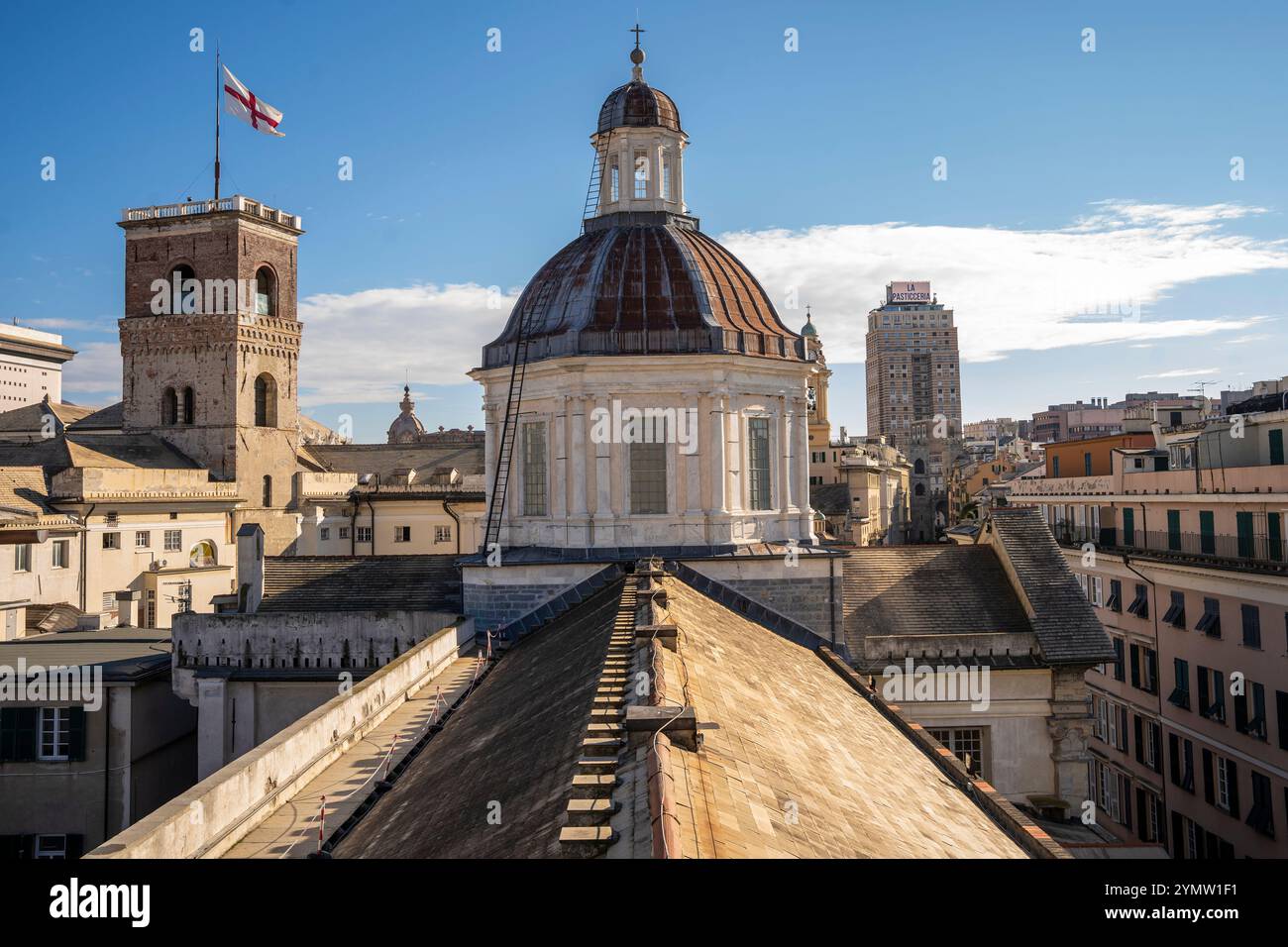 Saint Lawrence Cathedral, (Cattedrale di San Lorenzo), view on dome and ...