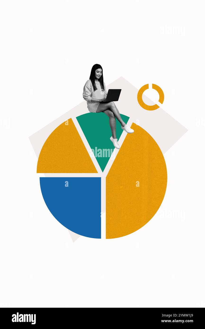 Vertical poster freelancer woman remote job laptop infographic parts ...