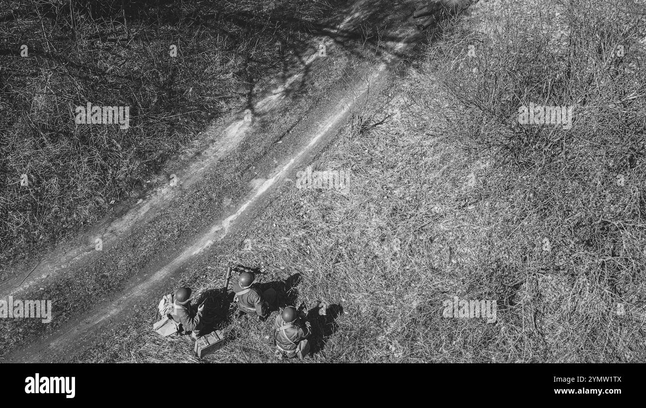 Men Dressed As US American Soldiers Of USA Infantry Of World War II ...